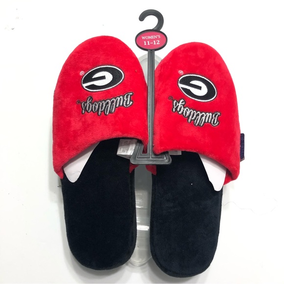 Shoes | Georgia Bulldogs Red Black Slippers 1112 Women New Color Block ...